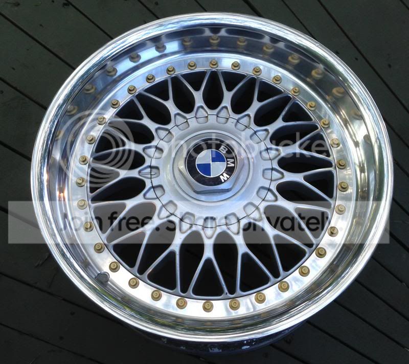 FS: BBS RC090 Style 5s Mirror Polish/Gold bolts/OEM Faces 17x8 ET20